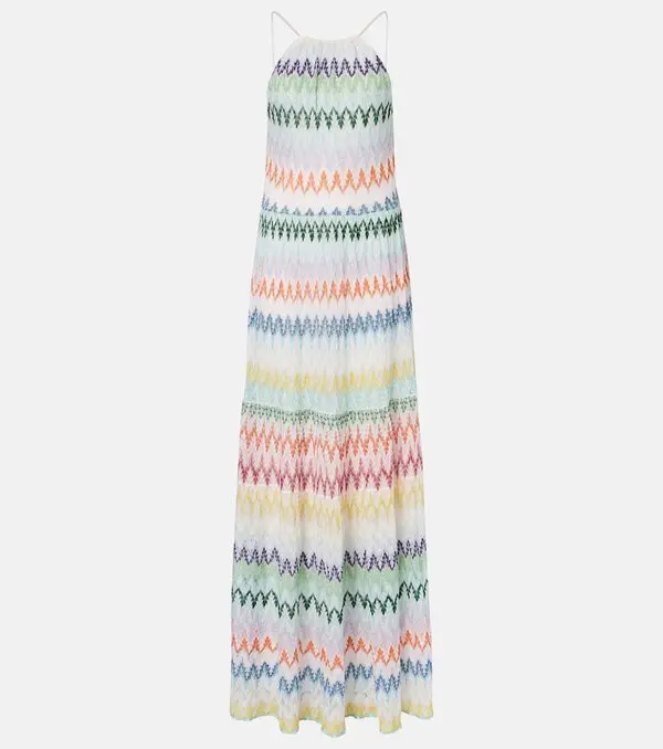 Missoni Halterneck Lamé Maxi Dress - Multicoloured