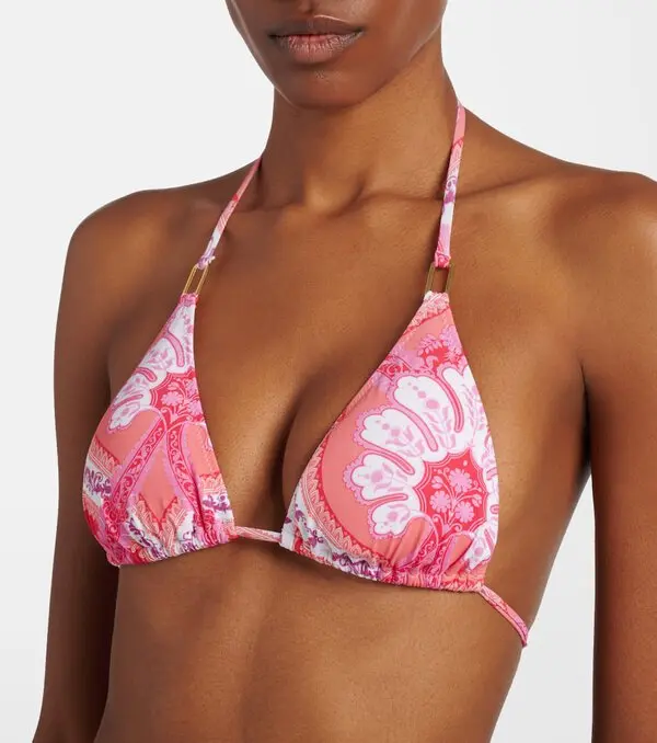Melissa Odabash Cancun Triangle Bikini Top - Red