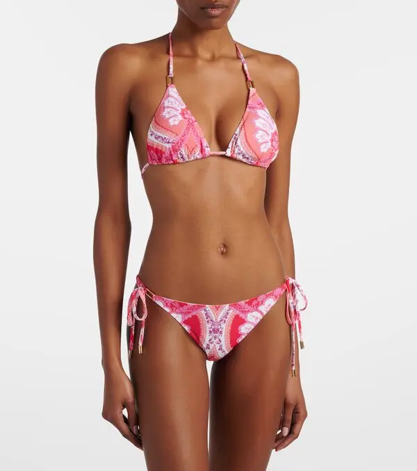 Melissa Odabash Cancun Triangle Bikini Top - Red