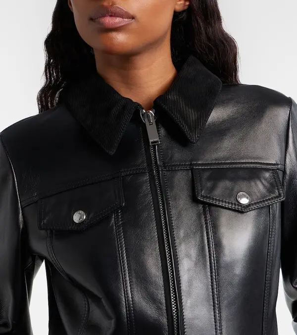Alexander McQueen Peplum Leather Jacket