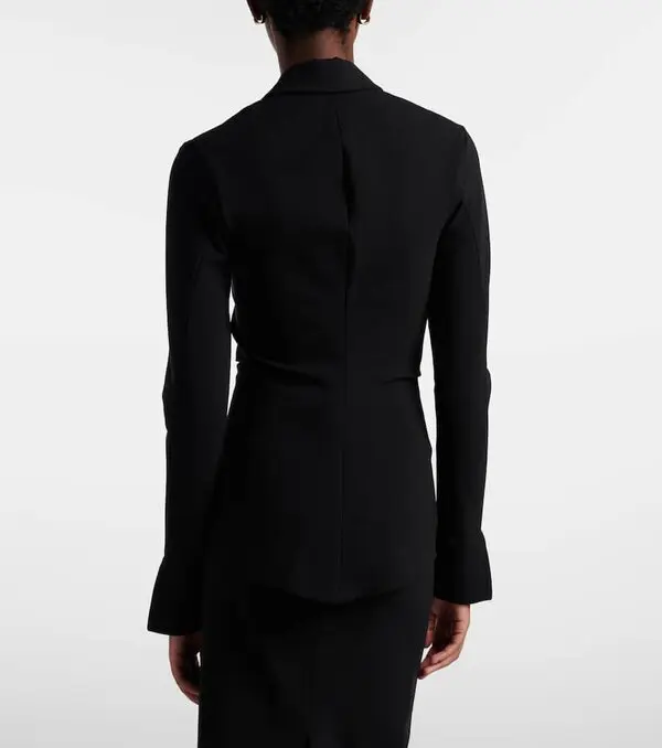 JIL SANDER Notch Neck Jersey Top