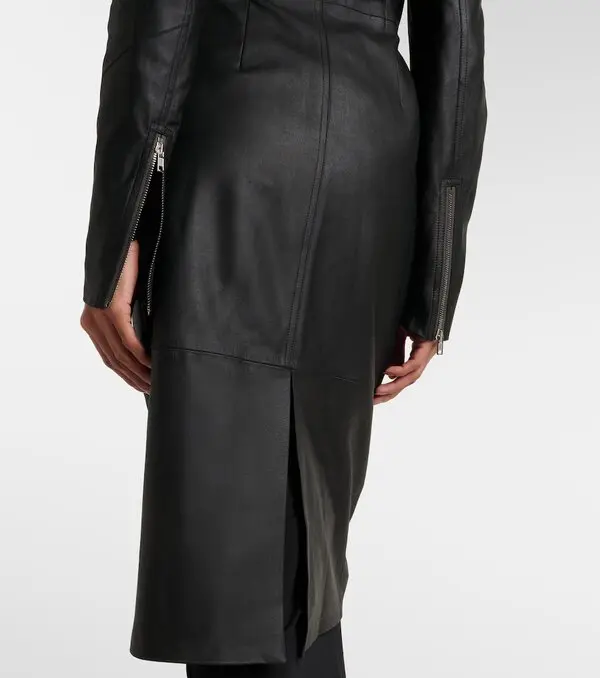 Rick Owens Gary Leather Coat