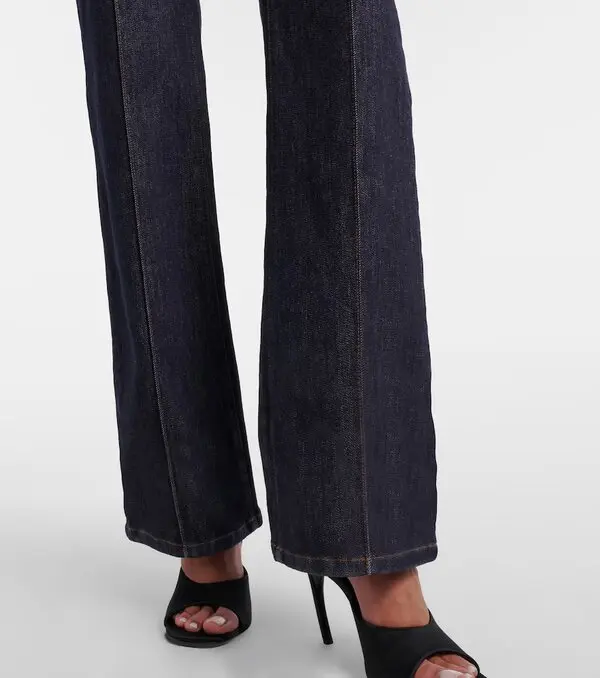 SELF-PORTRAIT Belted Denim Jumpsuit