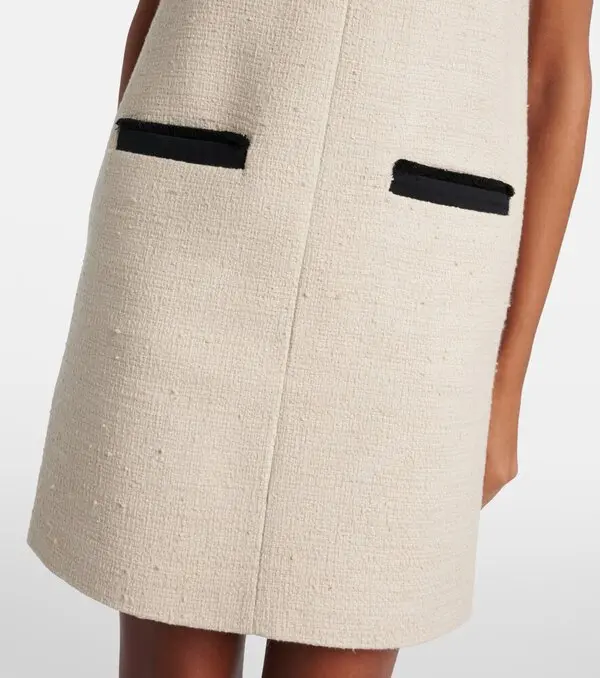 Max Mara Mito Cotton And Linen Midi Dress - White