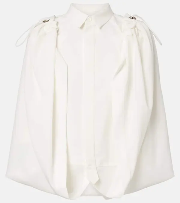 Sacai Gathered Shirt - White