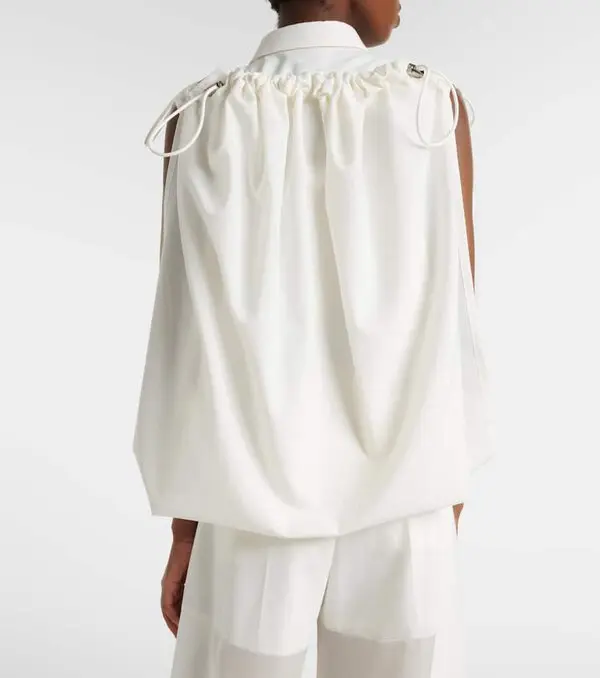 Sacai Gathered Shirt - White