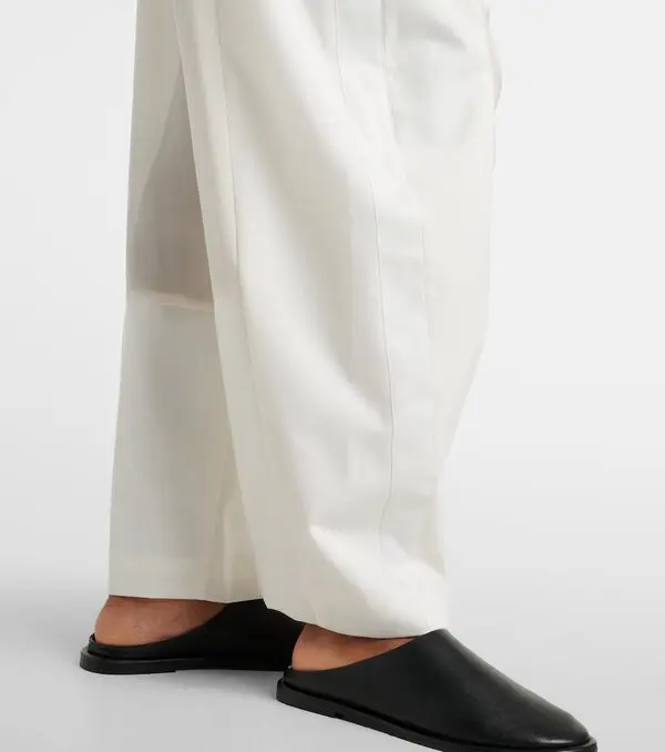 Sacai Belted Barrel-leg Pants - White
