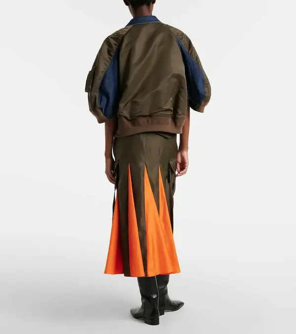 Sacai Pleated Midi Skirt