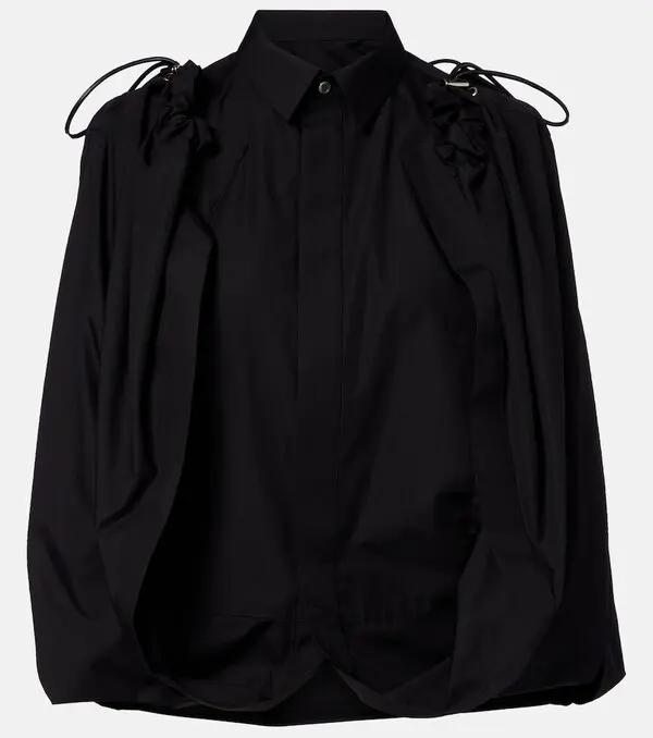 Sacai Gathered Shirt - Black