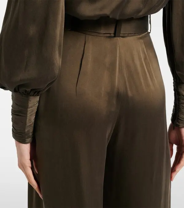 Zimmermann Belted Wide-leg Silk Pants