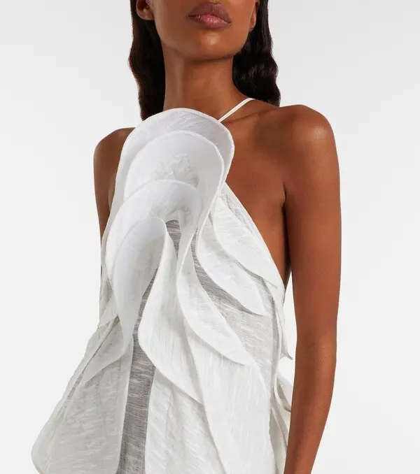 Maticevski Délice Wave Ruffled Maxi Dress