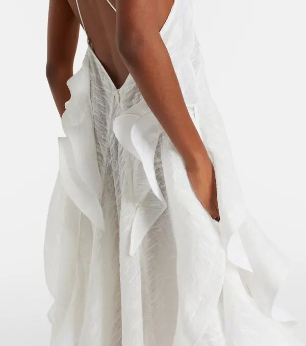 Maticevski Délice Wave Ruffled Maxi Dress