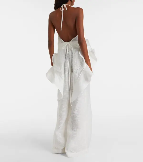 Maticevski Hello Sailor Pleated Wide-leg Pants
