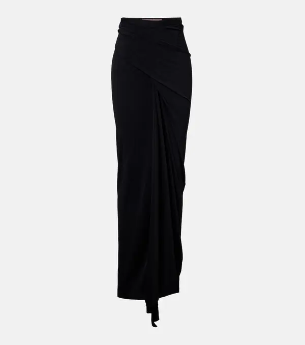 Rick Owens Lilies Jersey Maxi Skirt - Black
