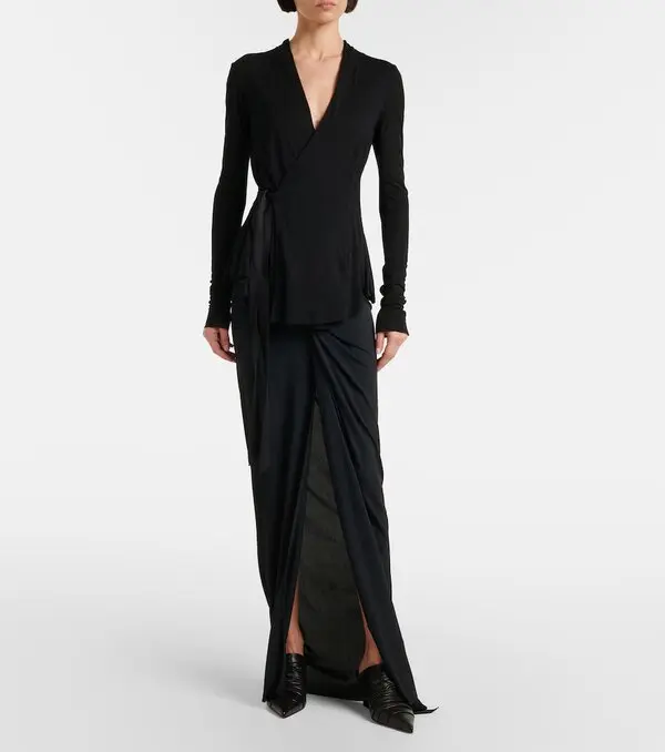 Rick Owens Lilies Jersey Maxi Skirt