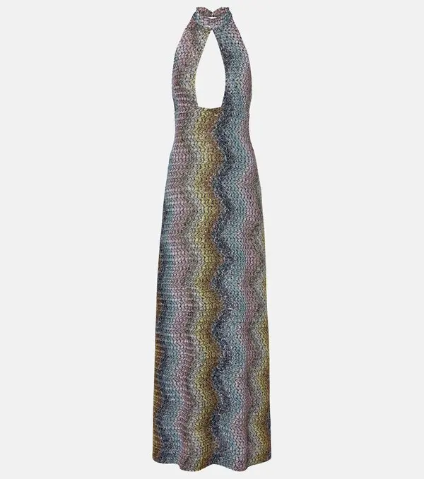 Missoni Cutout Sequined Lamé Gown - Multicoloured