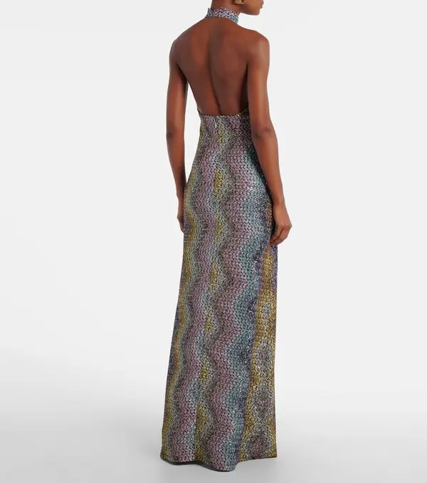 Missoni Cutout Sequined Lamé Gown - Multicoloured