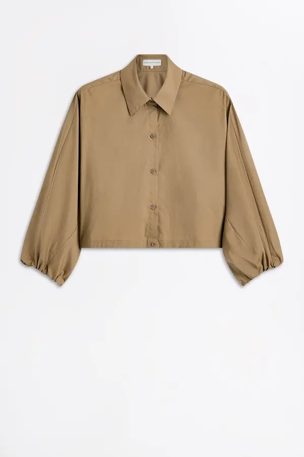 Scanlan Theodore Parachute Cotton Gather Shirt - Camel