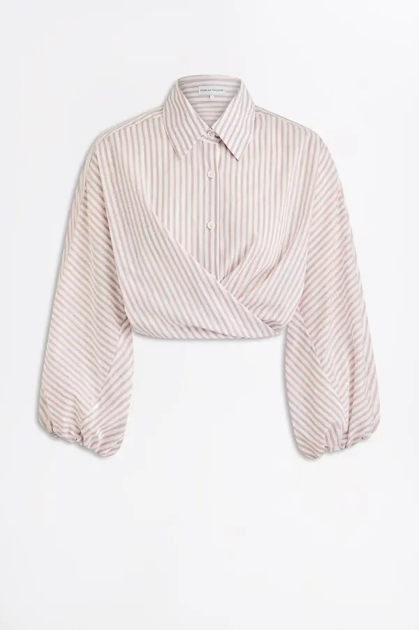 Scanlan Theodore Stripe Voile Shirt - Cherry.white