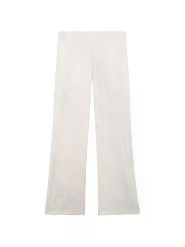 Gcds Monogram-pattern Trousers - Neutrals