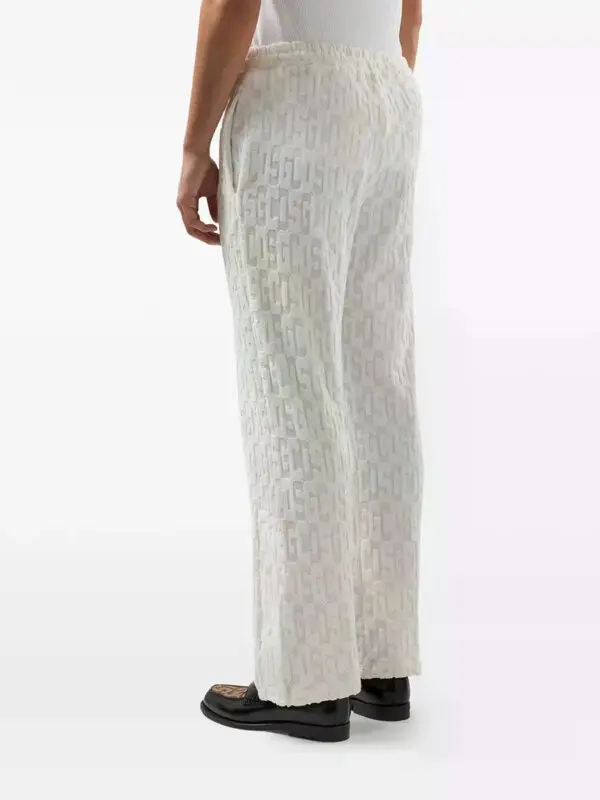 Gcds Monogram-pattern Trousers - Neutrals