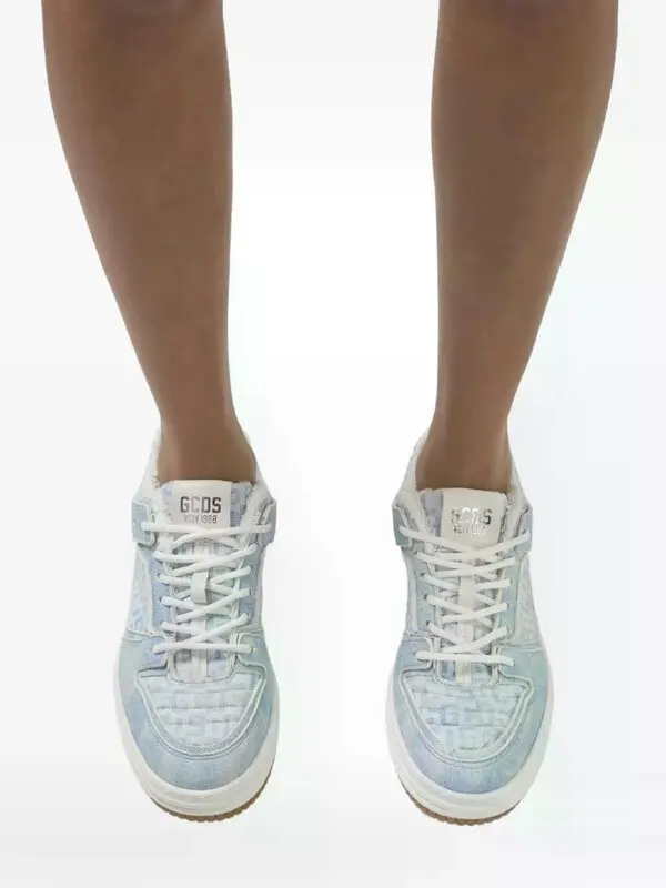 Gcds Logo-print Sneakers - Blue