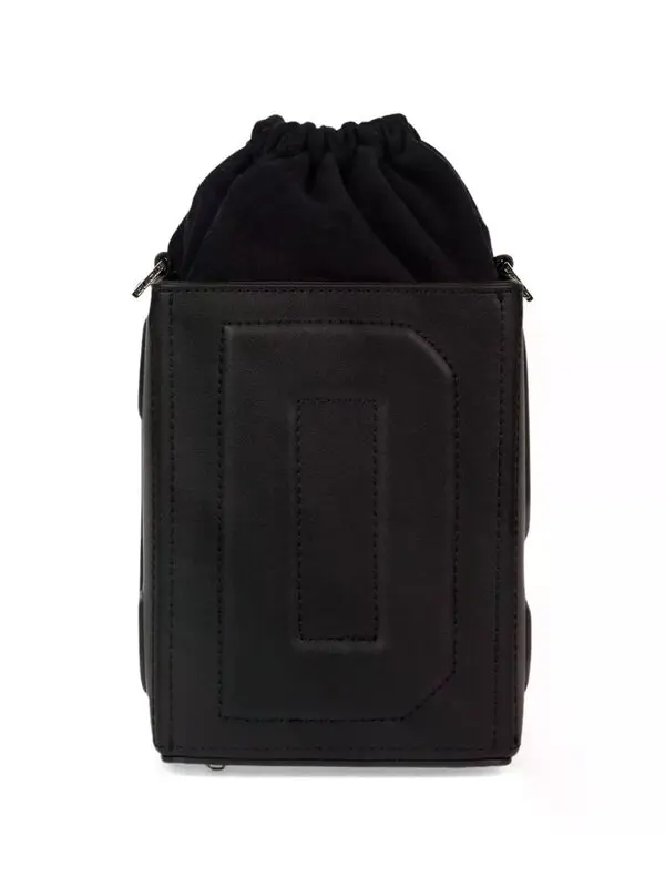 Gcds Logo-embossed Shoulder Bag - Black