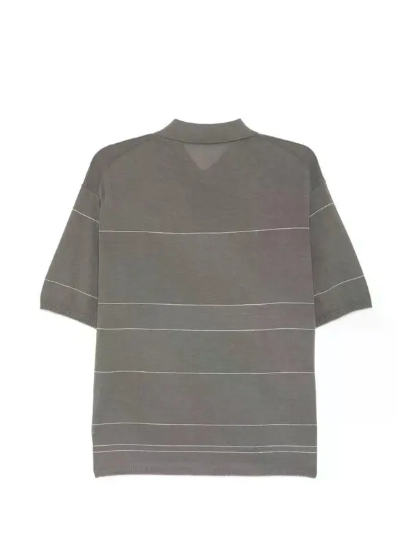 CROQUIS Collared Striped Shirt - Grey
