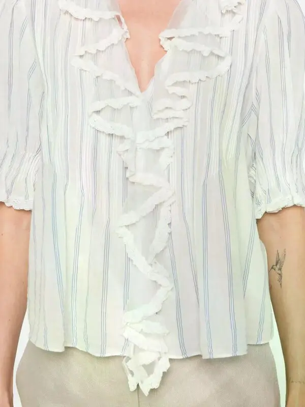 DÔEN Henri Striped Blouse - Neutrals
