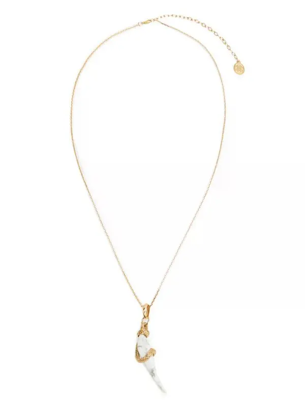Roberto Cavalli Fang-pendant Necklace - Gold