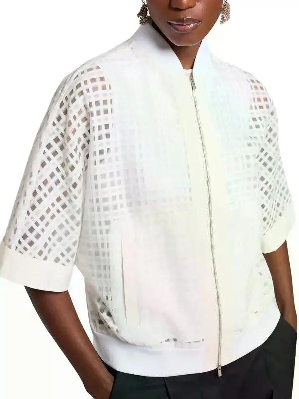 Peserico Grid Bomber Jacket