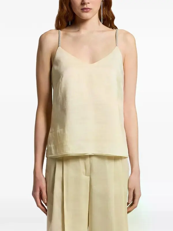 Peserico Embellished Straps Sleeveless Top - Neutrals
