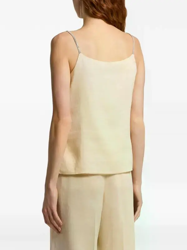 Peserico Embellished Straps Sleeveless Top - Neutrals