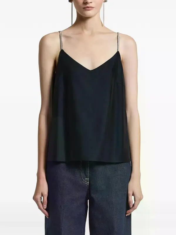 Peserico Sleeveless V-neck Top - Blue