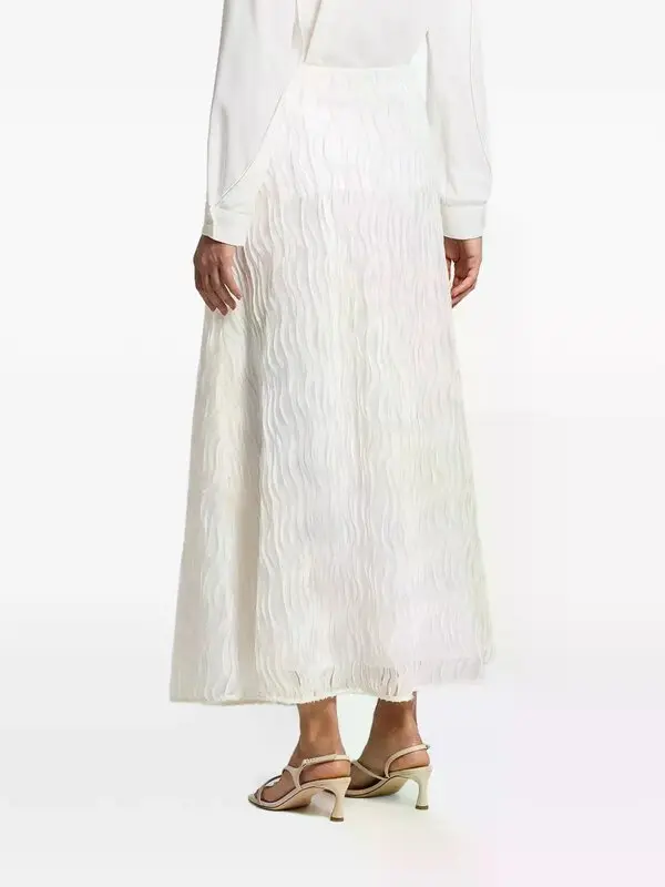 Peserico Ruffled Midi Skirt - Neutrals