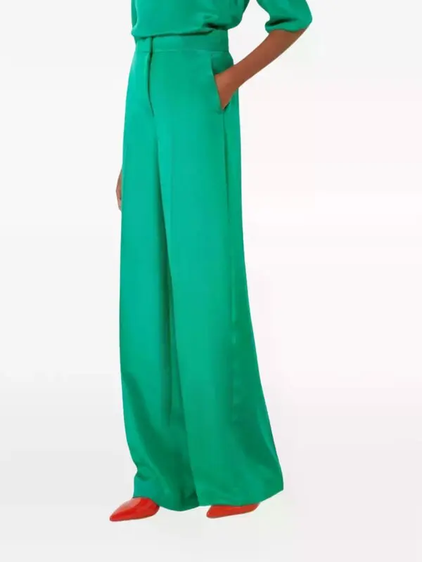 Max Mara Mxepalanca Wide-leg Trousers - Green