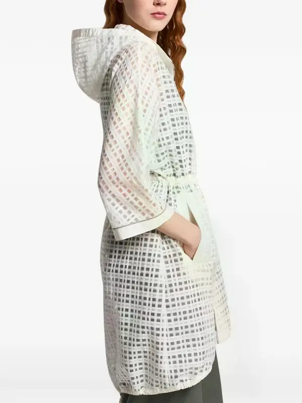 Peserico Hooded Grid Coat