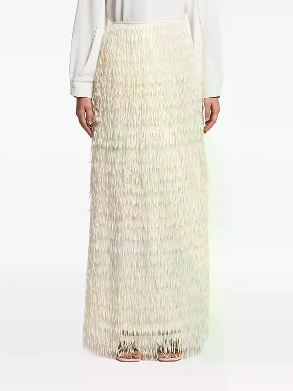 Peserico Fringed Maxi Skirt