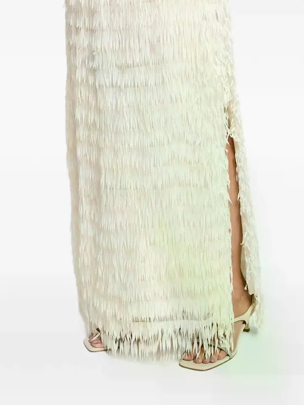 Peserico Fringed Maxi Skirt