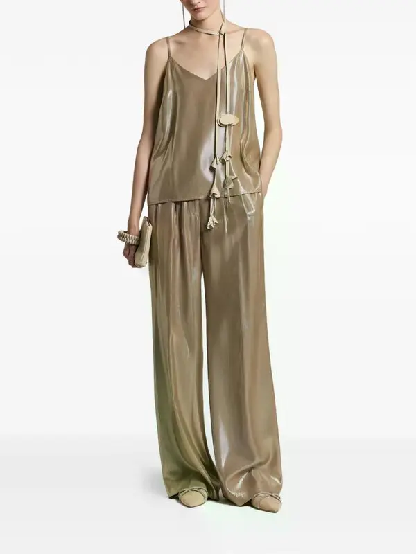 Peserico Sleeveless V-neck Top - Neutrals