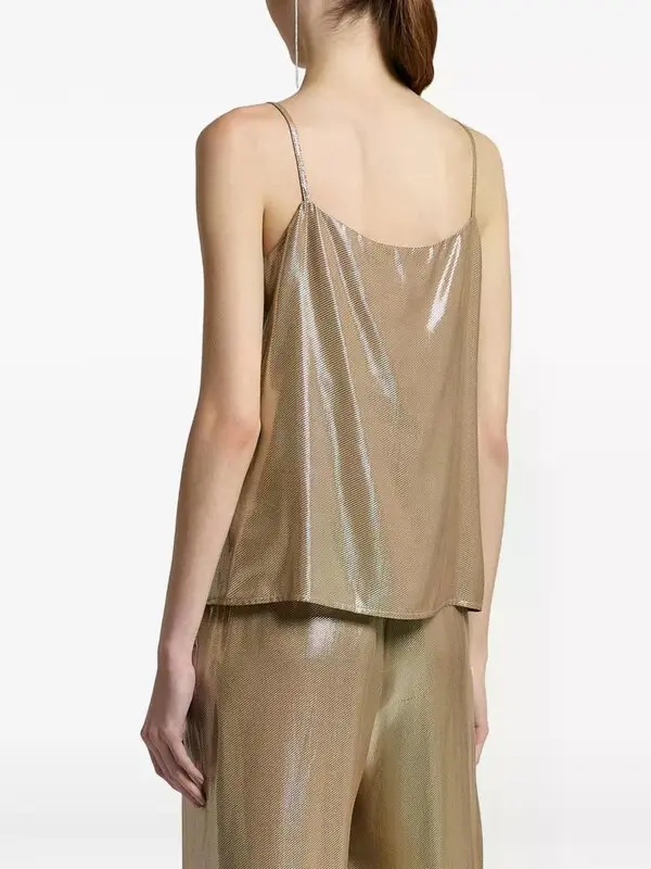 Peserico Sleeveless V-neck Top - Neutrals