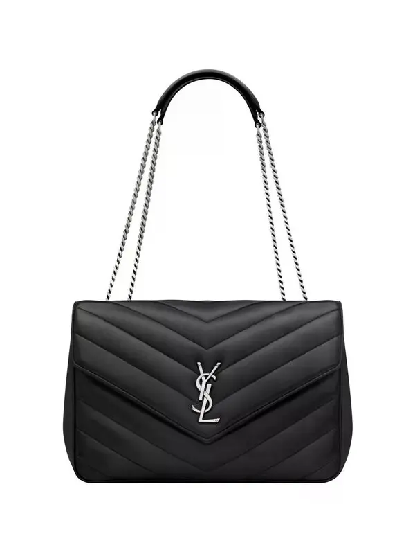 Saint Laurent Large Loulou Quilted Logo Shoulder Bag