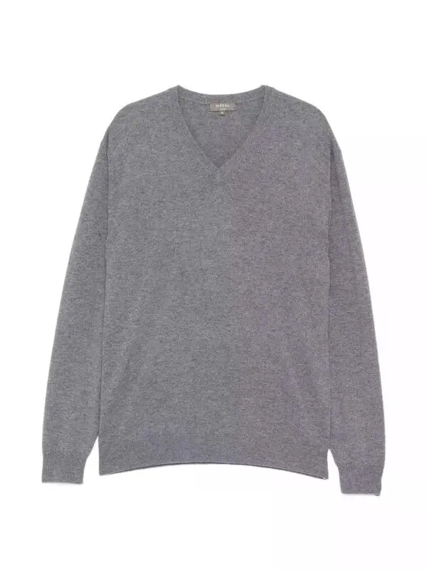 N.peal Burlington V-neck Jumper - Grey