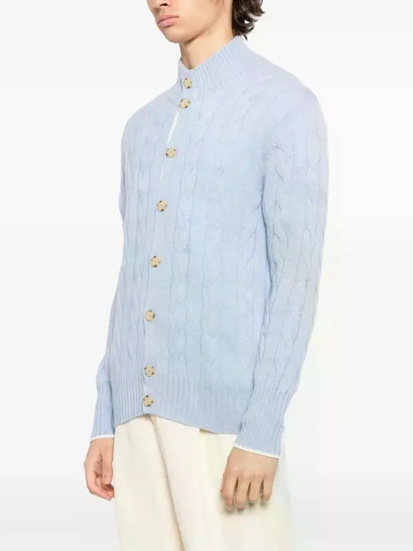 N.peal Jermyn Cable Cardigan
