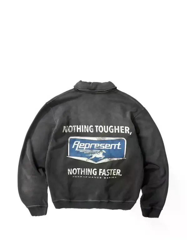 REPRESENT Graphic Zip Sweatshirt - Grey