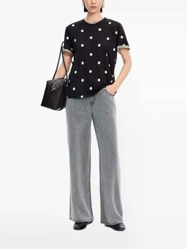 JNBY Polka-dot T-shirt - Black