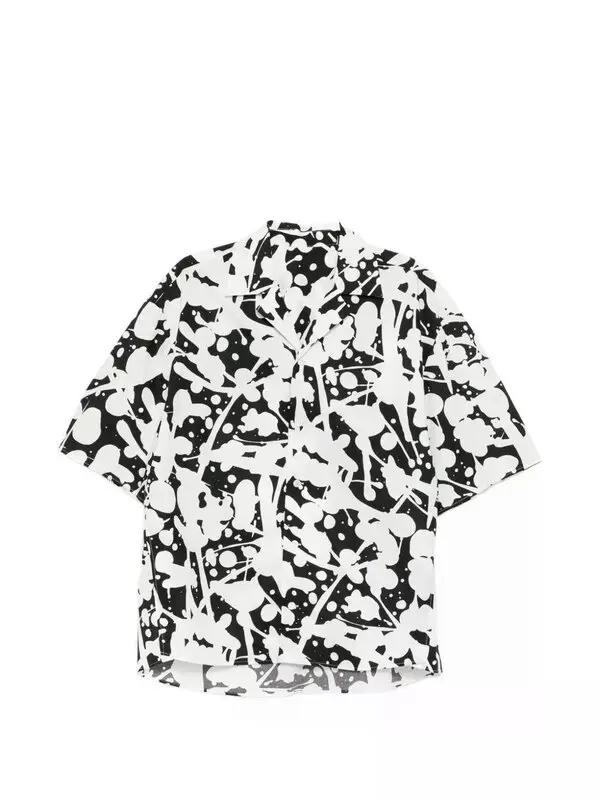 CROQUIS Painted-effect Shirt - Black