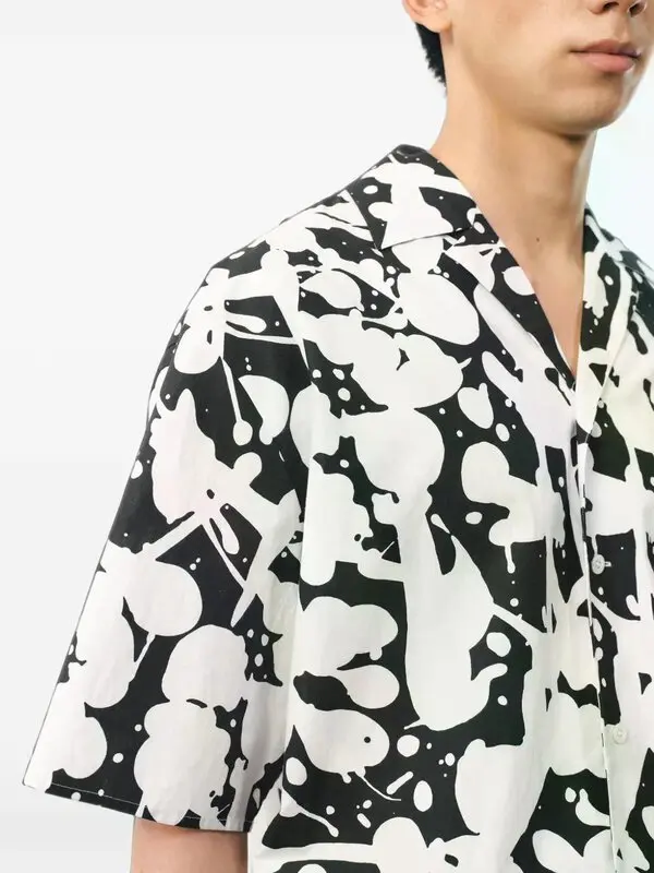 CROQUIS Painted-effect Shirt - Black