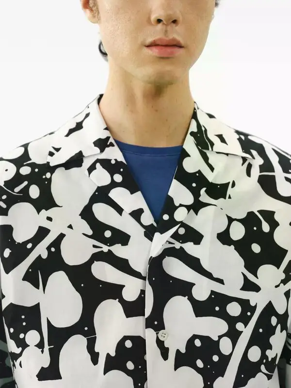 CROQUIS Painted-effect Shirt - Black