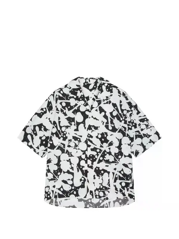 CROQUIS Painted-effect Shirt - Black